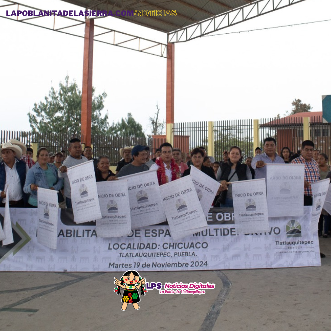 Presidente Municipal de Tlatlauquitepec Inicia Obras en Espacio ...